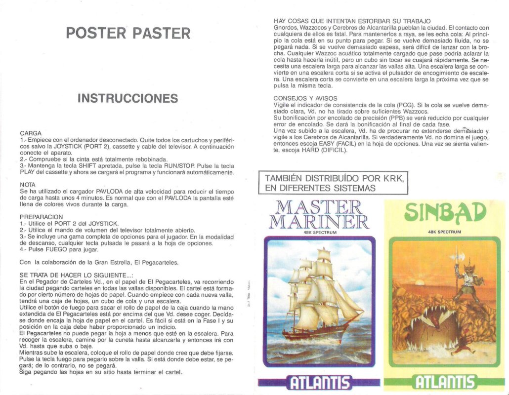 INDiceretro - Poster Paster (1984) (Juegos - Edad de oro)
